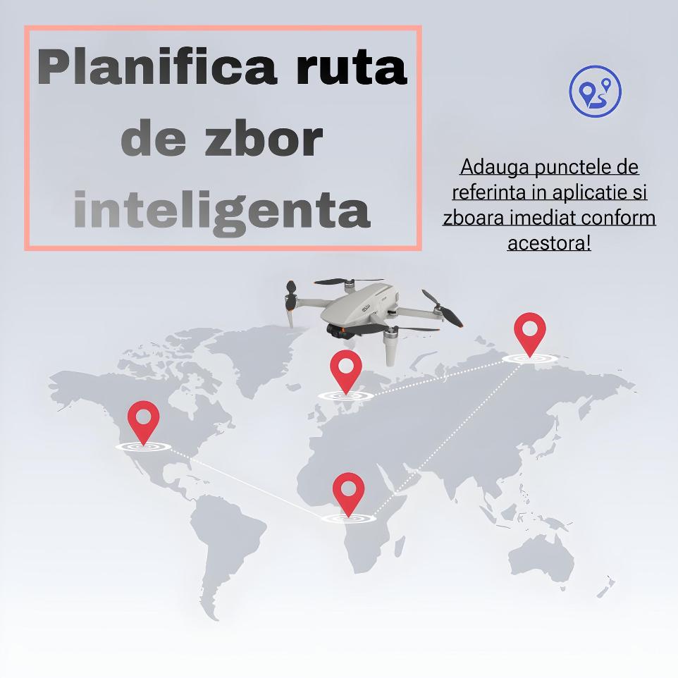 Drona profesionala Combo-Fly, GPS, Obiective 4K, Retur automat, Flux ...