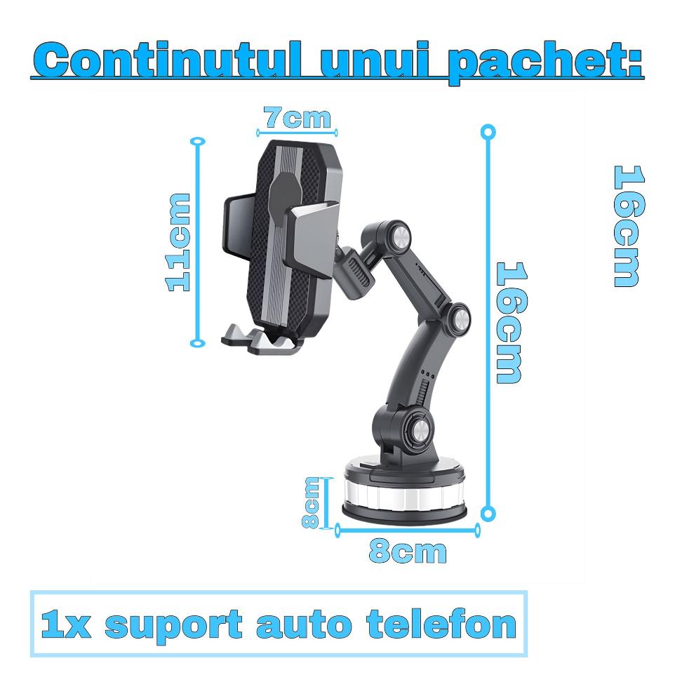 Suport telefon pentru masina, Pozitionare pe consola sau parbriz ...